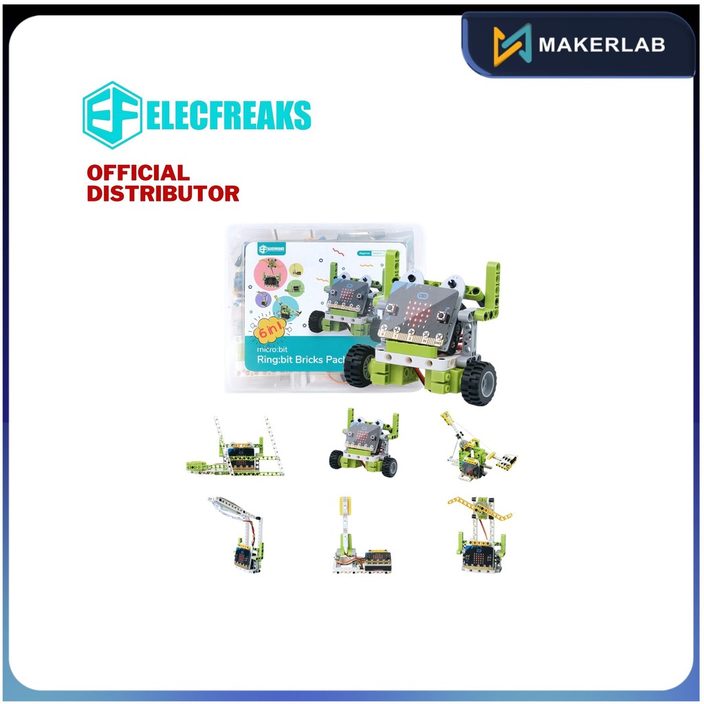 ElecFreaks micro:bit 6 in 1 Ring:Bit Bricks Pack (without micro:bit ...