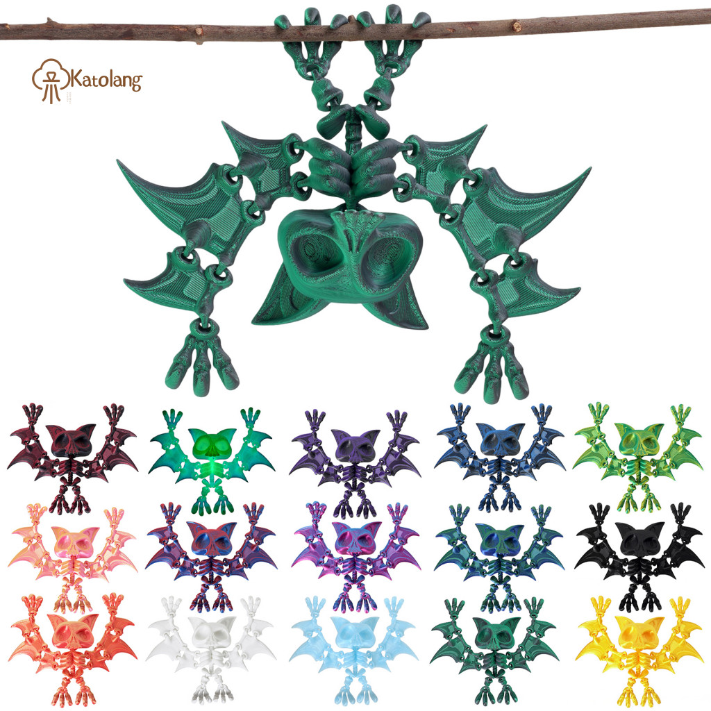 3d Printed Bat Ornament Articulated Joint Bat Toy Articulated Bat Model ...