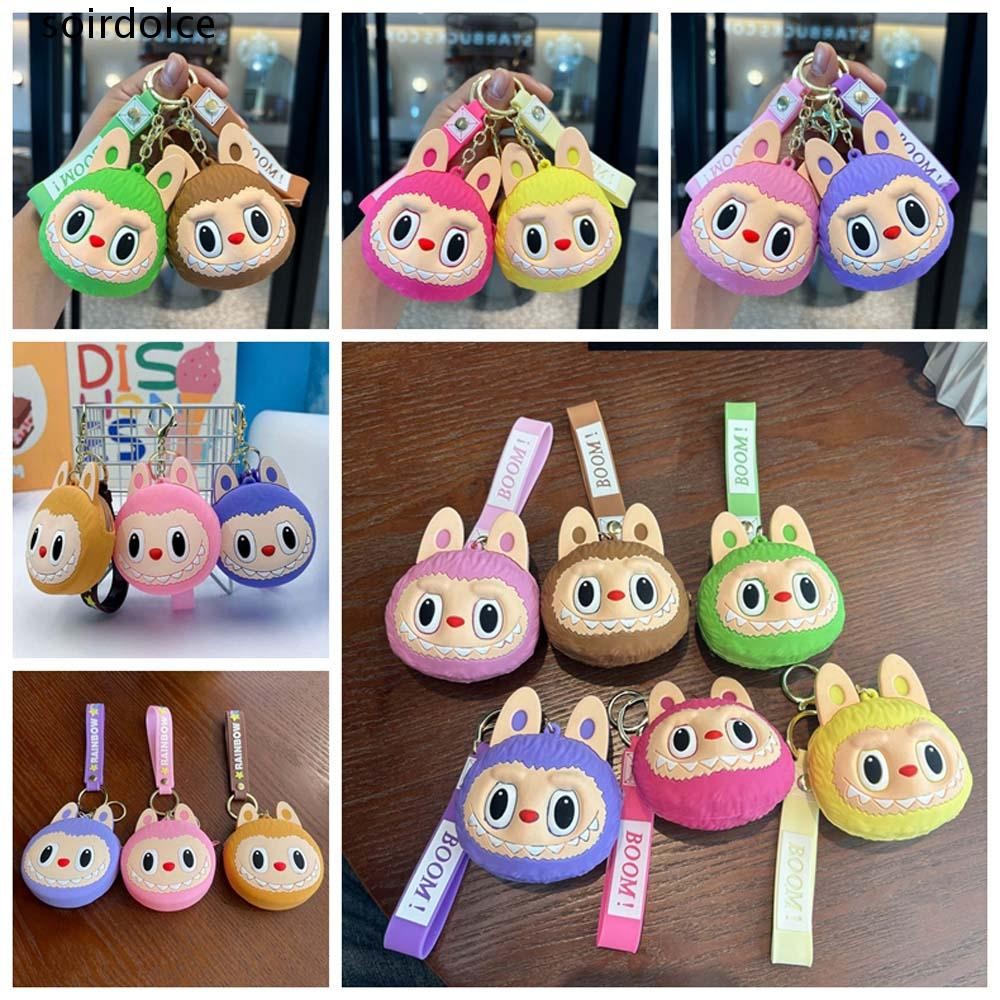 SOIRDOLCE Labubu Zero Wallet, Silicone Anime Peripherals Labubu Key ...