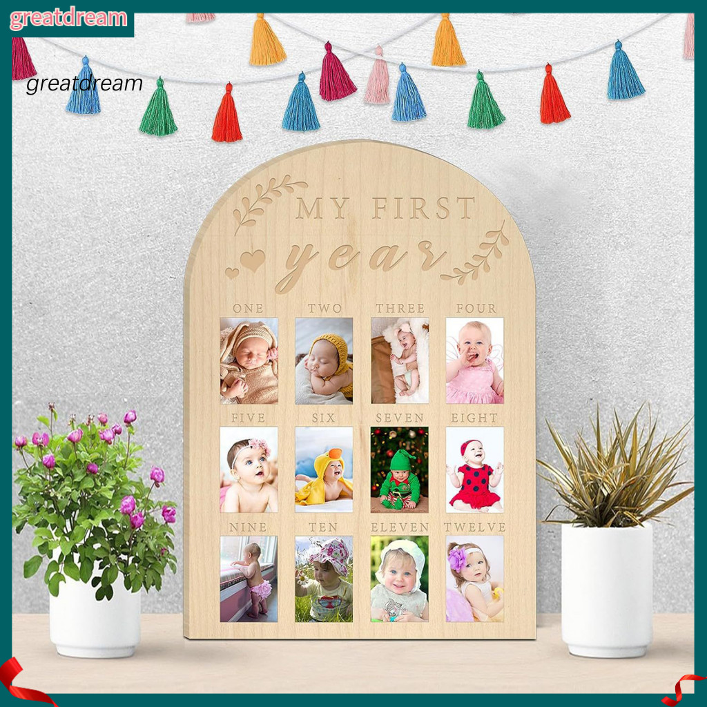greatdream Baby Nursery Wall Decor Baby First Year Milestone Board ...
