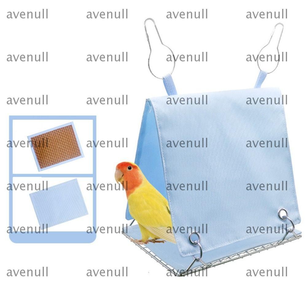 AVENULL Triangle Bird Cage House, Hangable Ventilated Summer Bird Nest ...