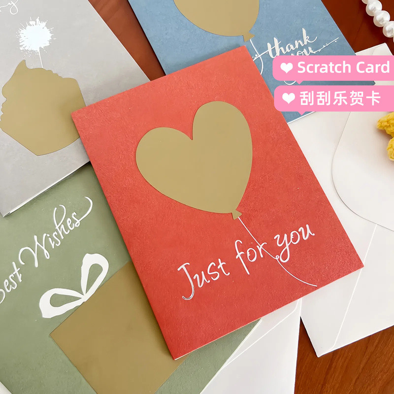 Scratch Card Birthday Card Farewell Greeting Thank You Card Present ...