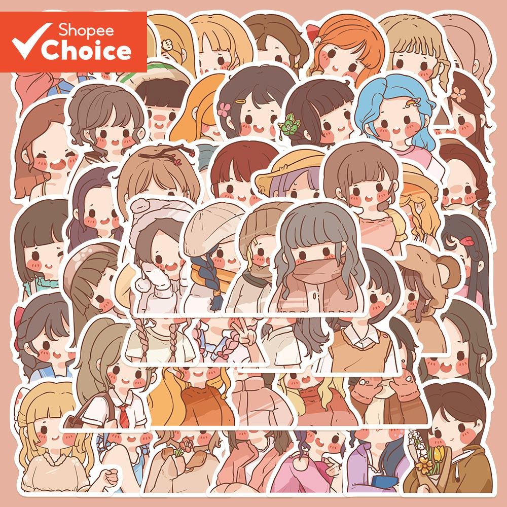 50pcs Cartoon Cute Taro Girl Series Graffiti Stickers Suitable for ...