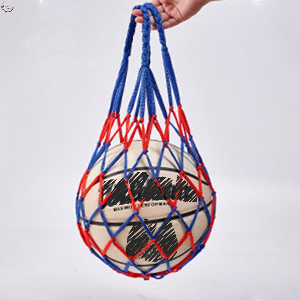 Nylon Mesh Ball Bag Football Basketball Net Bag Single Ball Carrier Net ...
