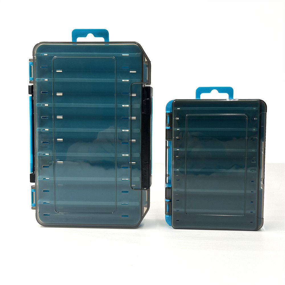 Durable Large Capacity Plastic Fishing Tackle Box with Compartments for ...