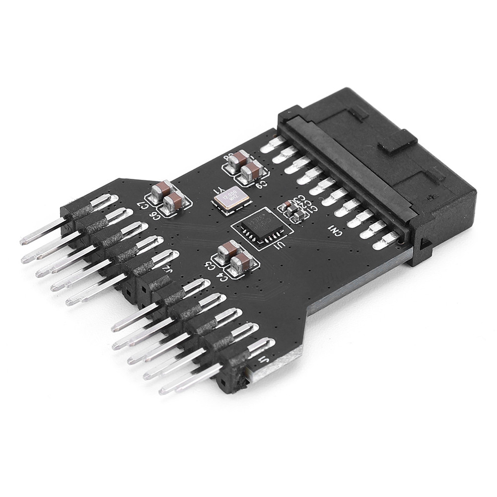 USB 3.0 19PIN To USB 2.0 9PIN Header Splitter Adapter 1 To 2 Extension ...