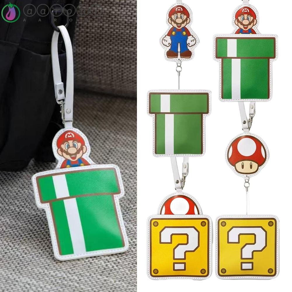 AARONB Super Mario Bros ID Card Cover, Stretch Airplane Suitcase Tag ...