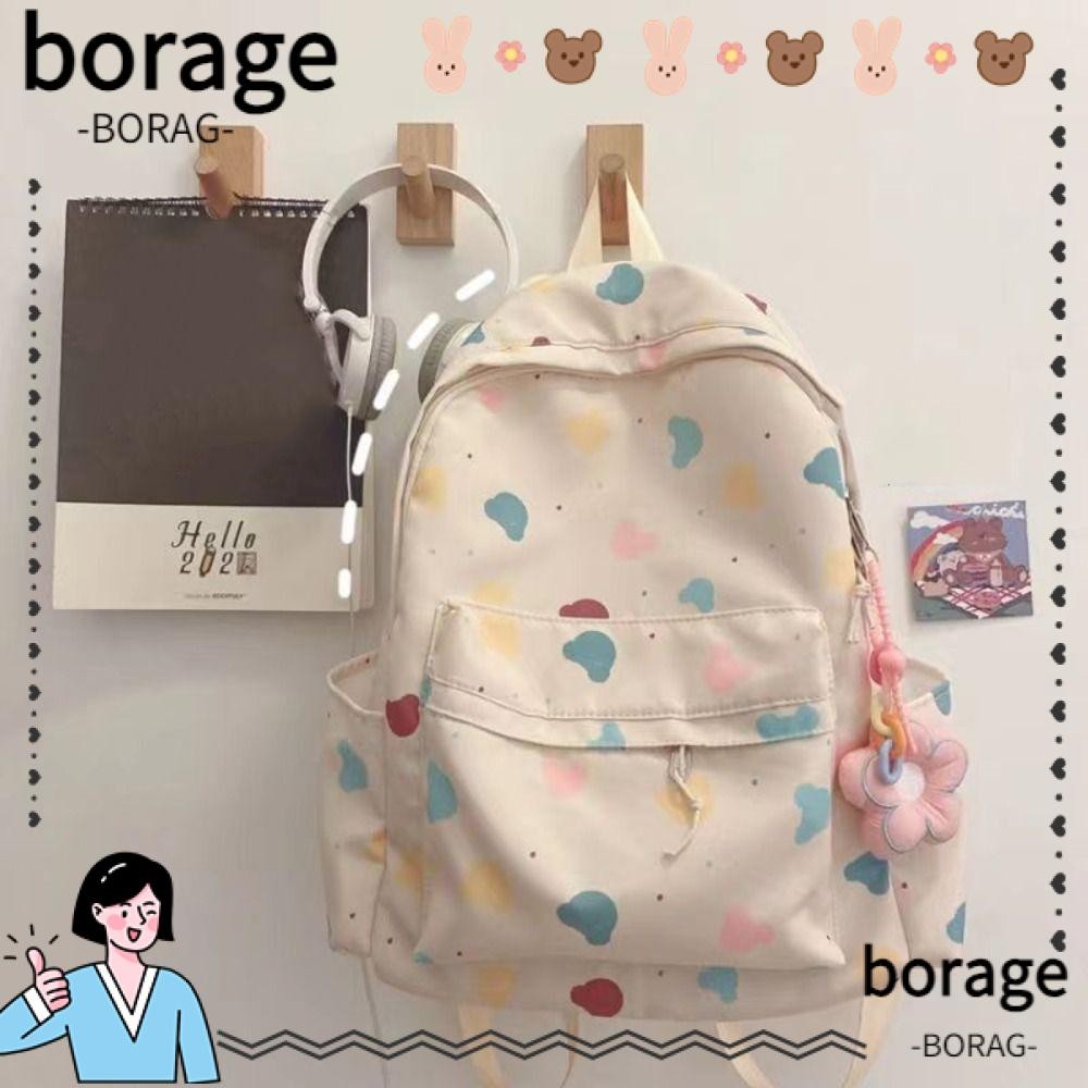 BORAGE Travel Laptop Rucksack, Polyester Cartoon Print Shoulder ...