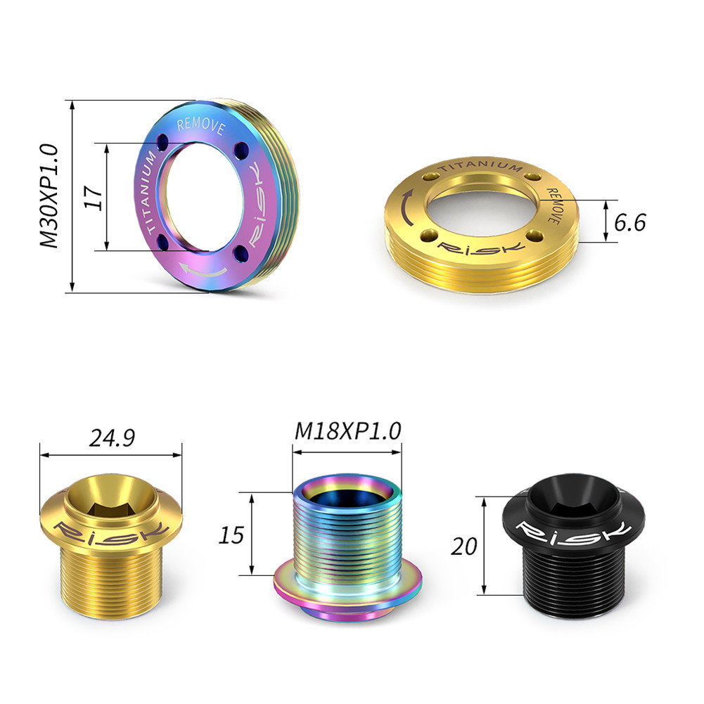 Titanium Alloy Crank Bolt Locking Screw Bike Crank Arm Cap Fixing Crank ...