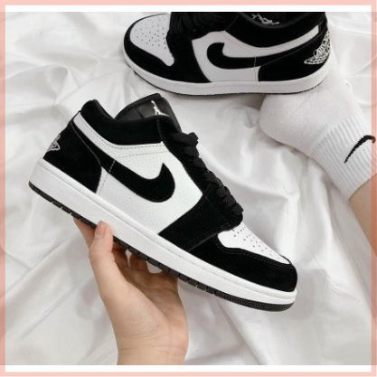 Jordan Black mid top shoes, JD1 low cut premium full box | Shopee ...