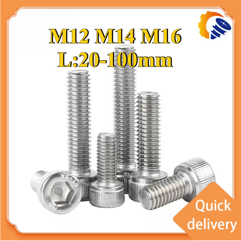 SS304 Left Hand Thread Hex Head Cap Screw Reverse Thread Allen Cap Bolt ...