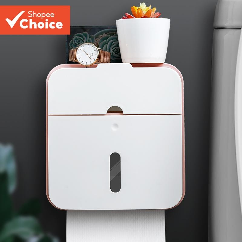 Double Waterproof Tissue Box Wall Mounted Waterproof Paper Holder ...