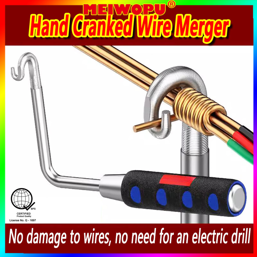 Hand Cranked Wire Merger Wiring Hook Universal Splicing Manual Winding Head Binding Hooks ...