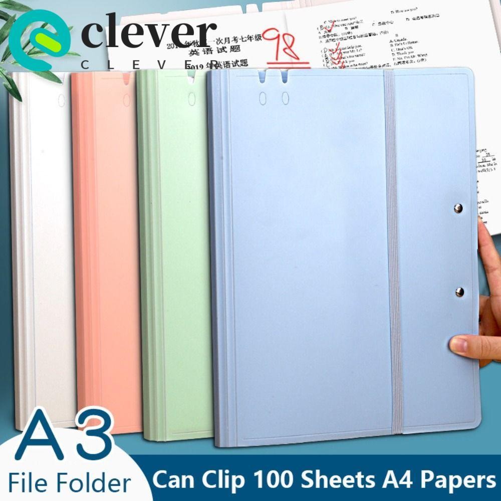 CLEVER Exam Paper Storage Clip, Strap Design Multifunction A3 File ...