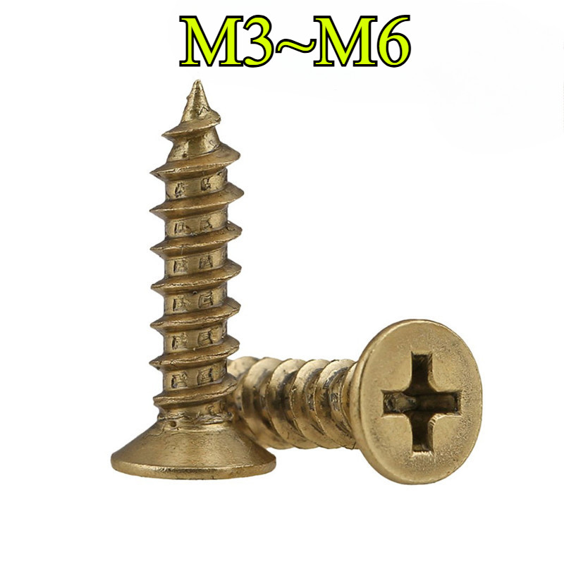[Screws] Copper Screws Brass Self-Tapping Countersunk Screws Antique ...