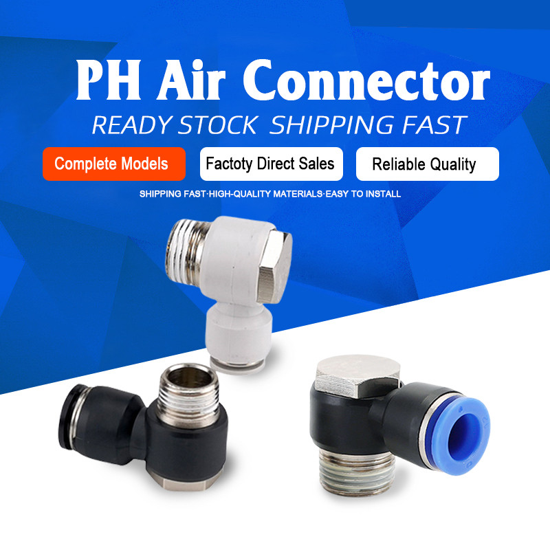 PH External Hexagonal Elbow Pneumatic Air Fittings Male thread Hose ...