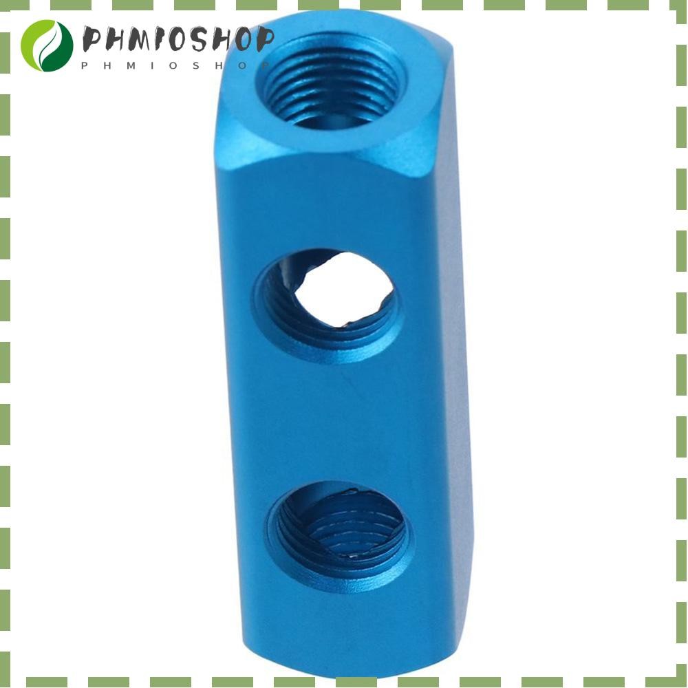 MIOSHOP Air Hose Inline Manifold, 2 Way 5 Port Blue Block Splitter ...