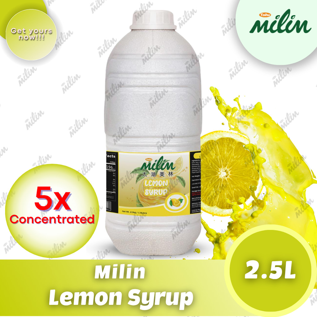 MILIN Highly Concentrated Lemon Syrup 2.5kg/1.9Liters | Shopee Philippines