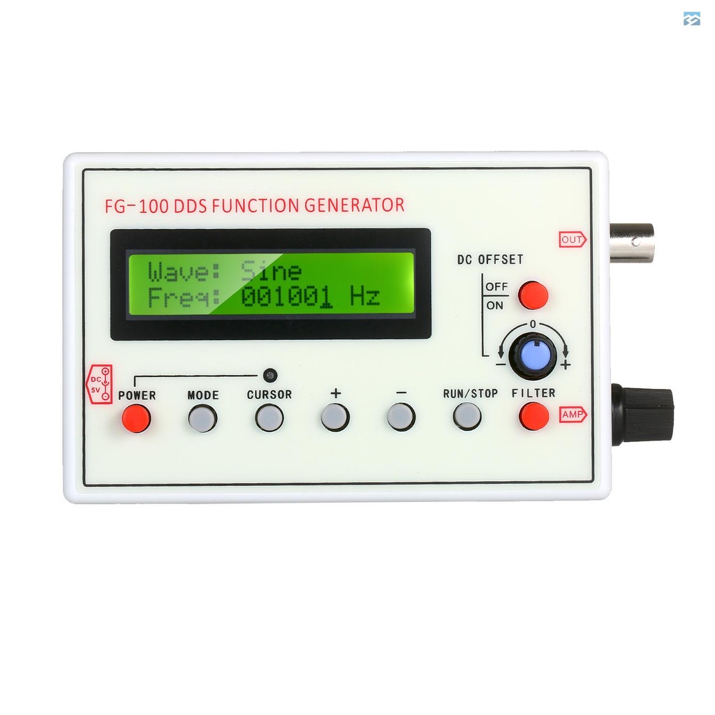 (PH HOT)1HZ-500KHZ FG-100 DDS Functional Signal Generator Sine Triangle Square Sawtooth ECG ...