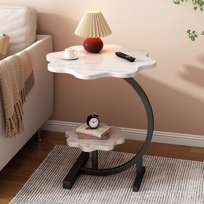 Sofa Storage Rack Table Movable Cloud Bedside Mini Coffee Table Iron ...