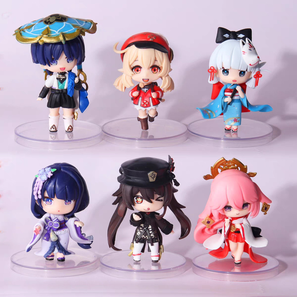 Genshin Impact Game Q Version Figure Raiden Shogun Scaramouche Hyoujin ...
