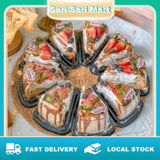 50pcs Triangle Cake Box Single Slice Cake Container Box For Cake 【6 ...