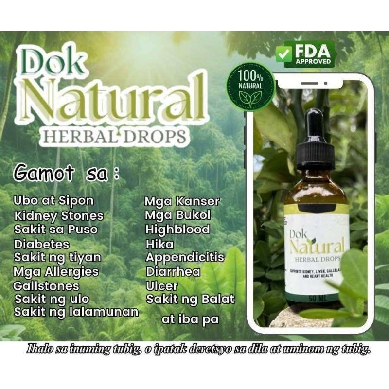 AUTHENTIC DOK NATURAL HERBAL DROPS WITH FDA APPROVED | Shopee Philippines