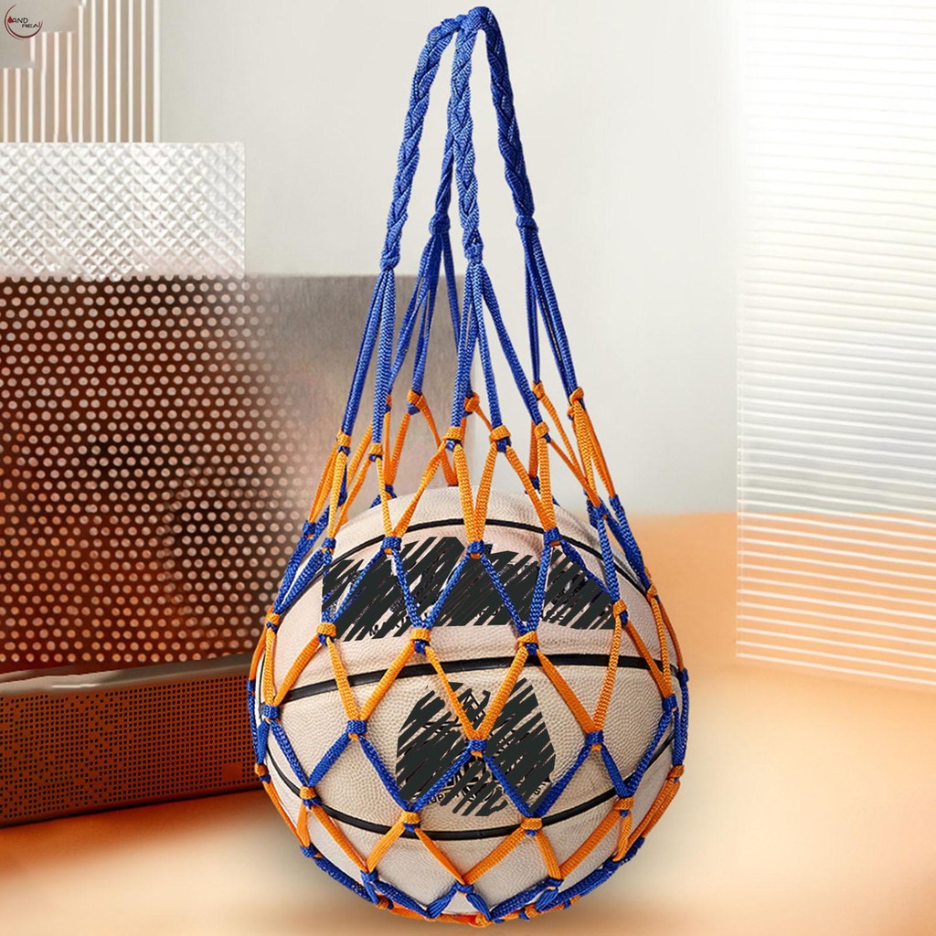 Nylon Mesh Ball Bag Football Basketball Net Bag Single Ball Carrier Net ...