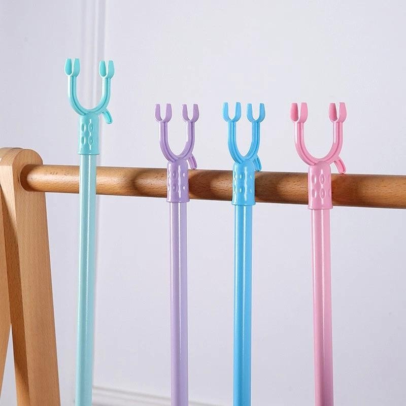 Plastic Retractable Clothes Fork Clothes Drying Fork Adjustable ...
