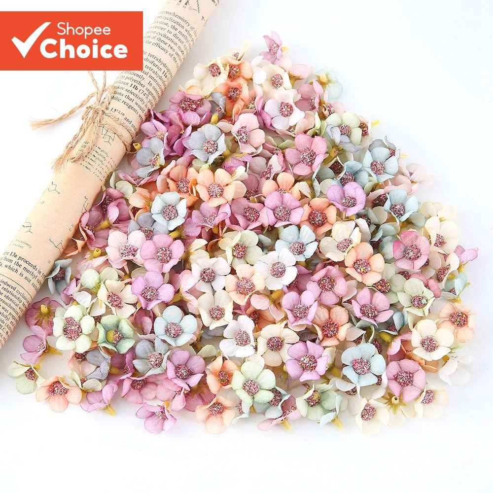 50Pcs 2cm Daisy Artificial Flower Head Small Silk Multicolor Fake ...