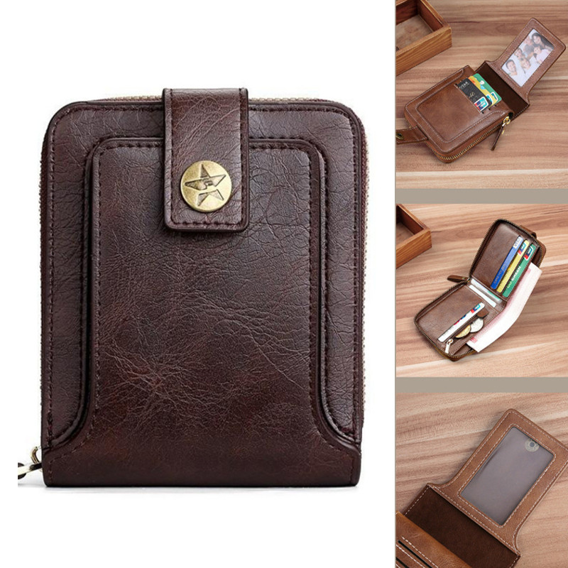 YoYo PU Leather Wallet for Men High End Men Short Style Trifold Wallet ...