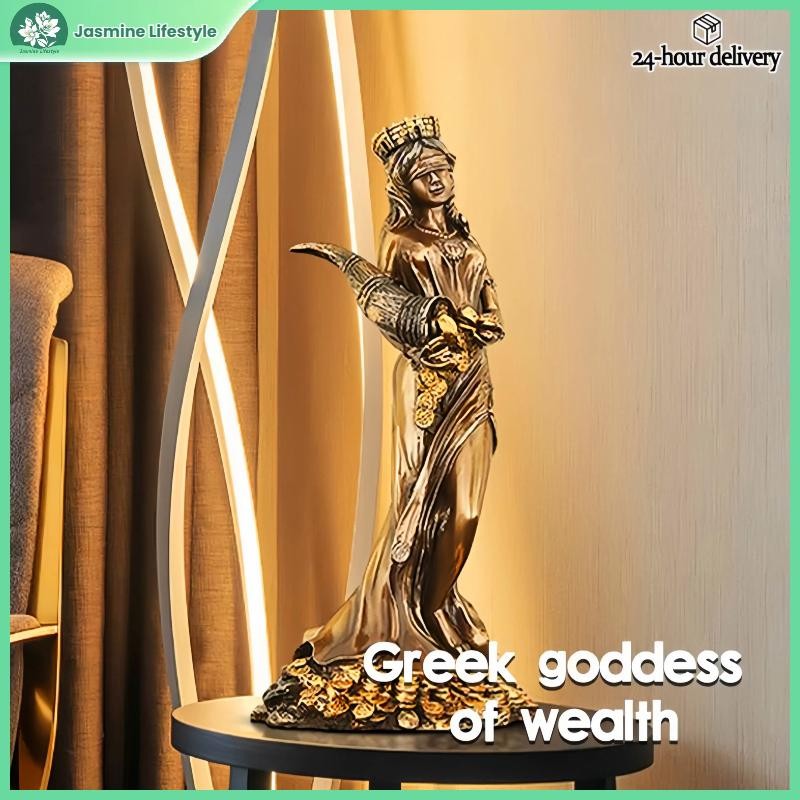 Goddess Fortuna Statue Vintage Luck Sculpture for Home Wealth ...