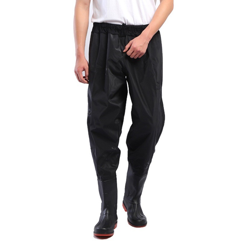 New Thickened Waterproof Overalls with Rain Boots Half-Body Waterproof ...