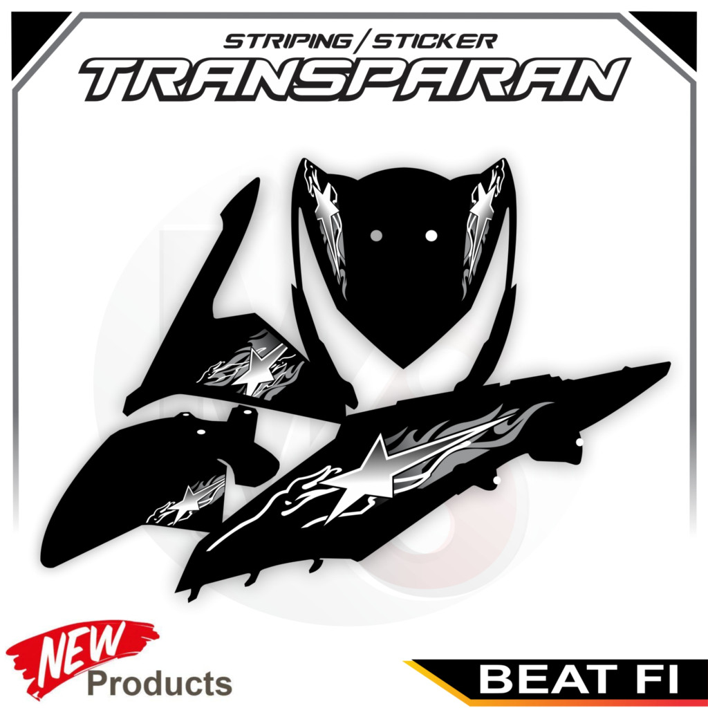 HONDA BEAT FI STICKER CUSTOM RACING SIMPEL RACING M3 POLET STRIPING ...