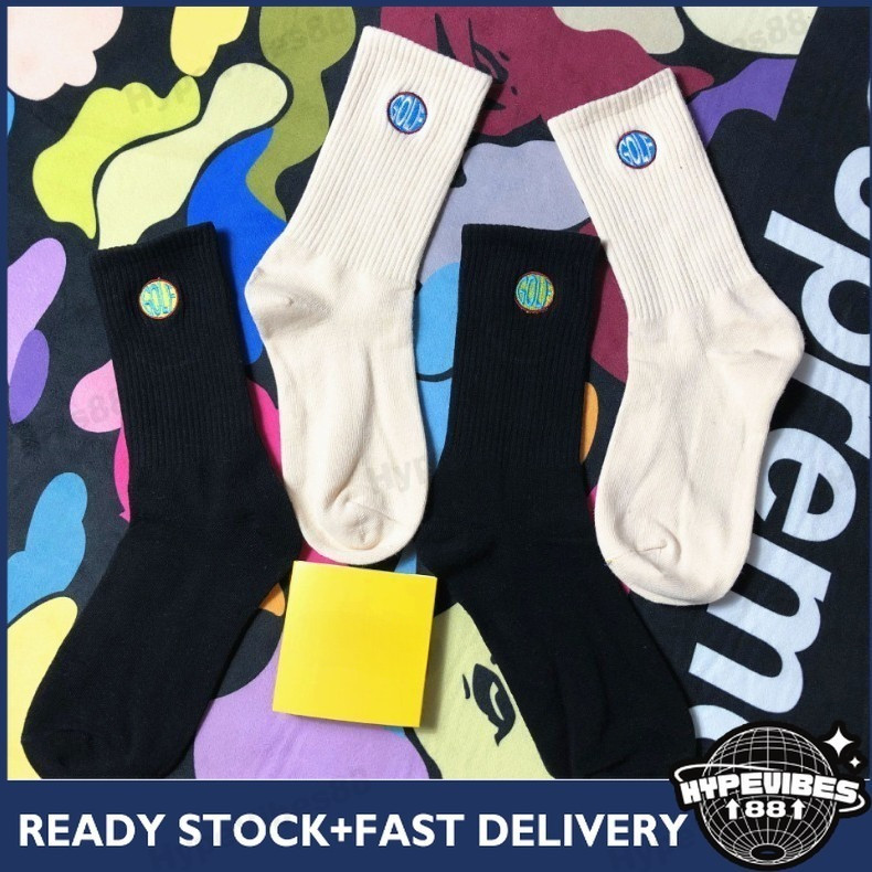 HypeVibes Embroidery Logo Socks Fashion Hipster Socks Street Round ...