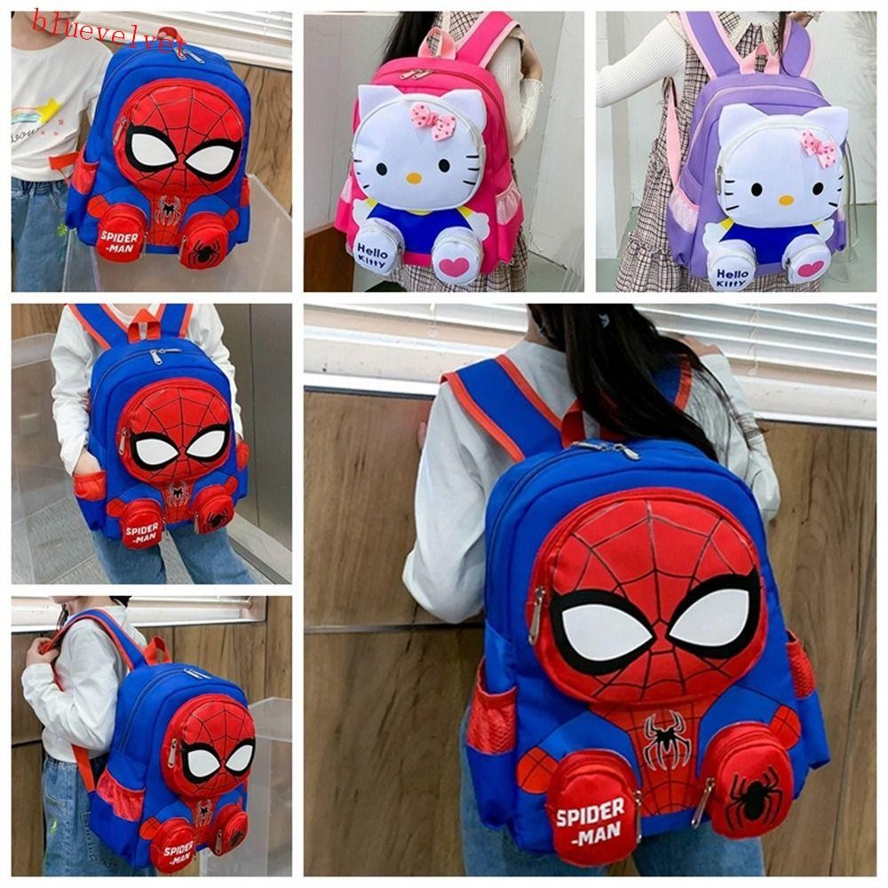 BLUEVELVET Spider-Man Backpacks, Super Heroes 3D Stereo Student School ...