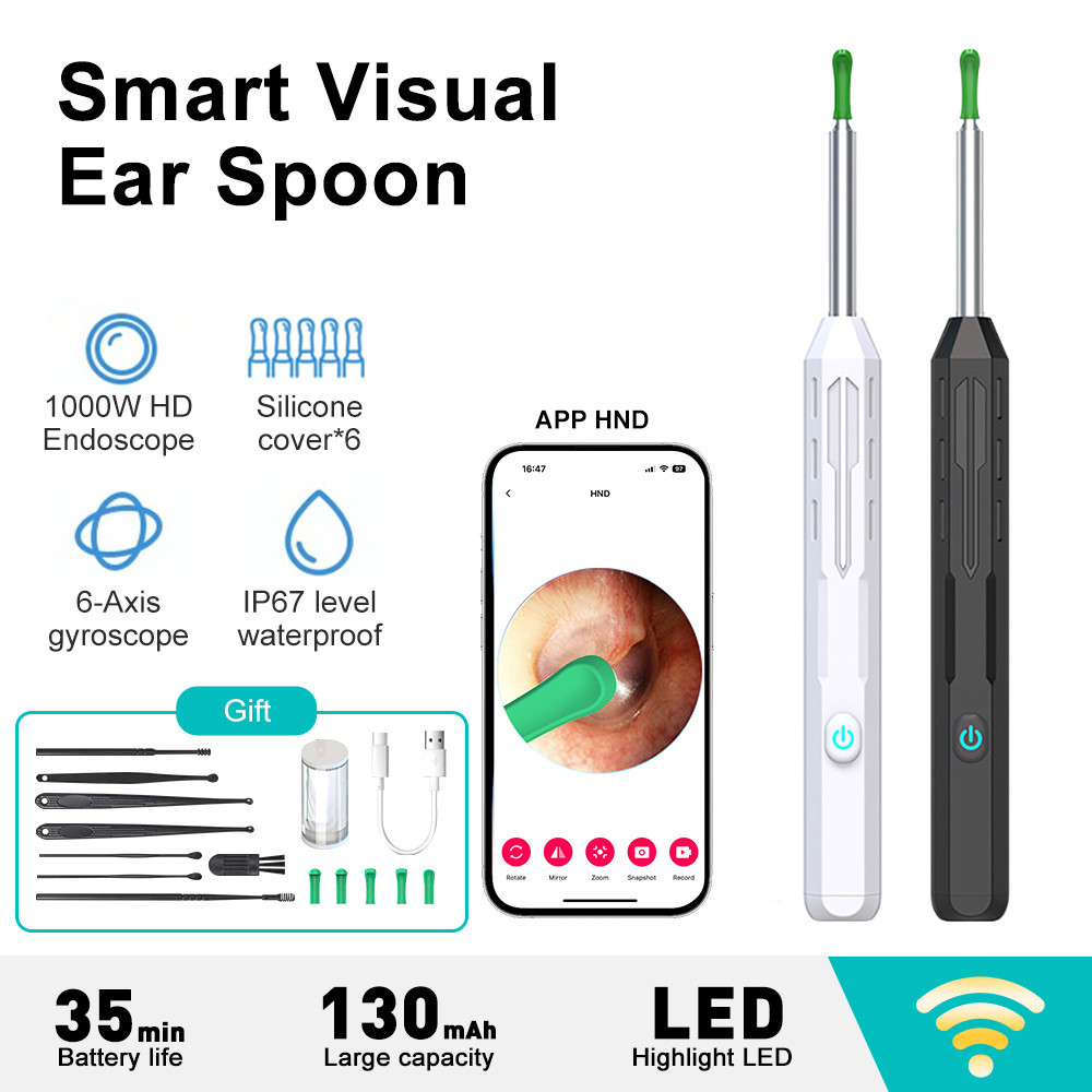 Visual Ear Cleaner Spoon Find-B Pro Endoscope Earpick Ear Scope with ...