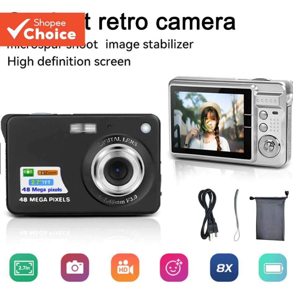 48MP Camcorder Photo 8X Zoom AntiShake 27Inch Large Digital Camera ...