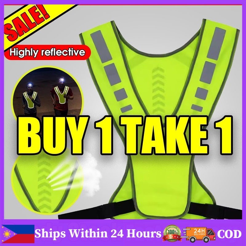 【Buy 1 Take 1】Reflectorized Vest For Motorcycle Reflective Vest Running ...