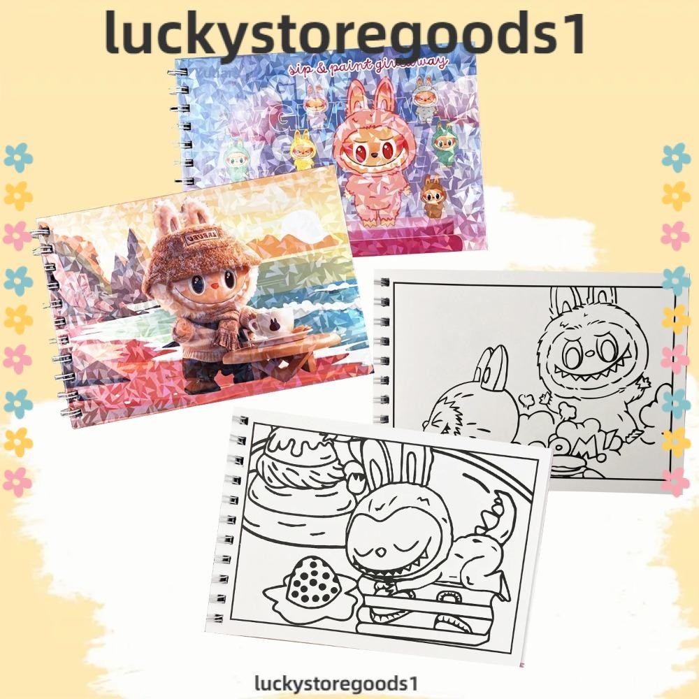 LUCKYSTOREGOODS Drawing Book, Labubu Line Drawing Line Drawing Coloring ...
