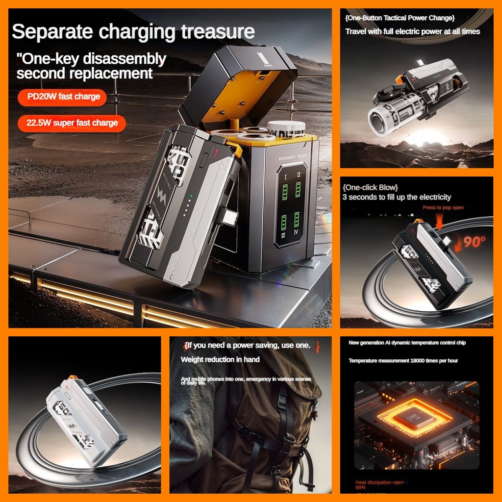 Charging Treasure Tactical Mecha Charging Magazine Clip Tail Plug Fast ...