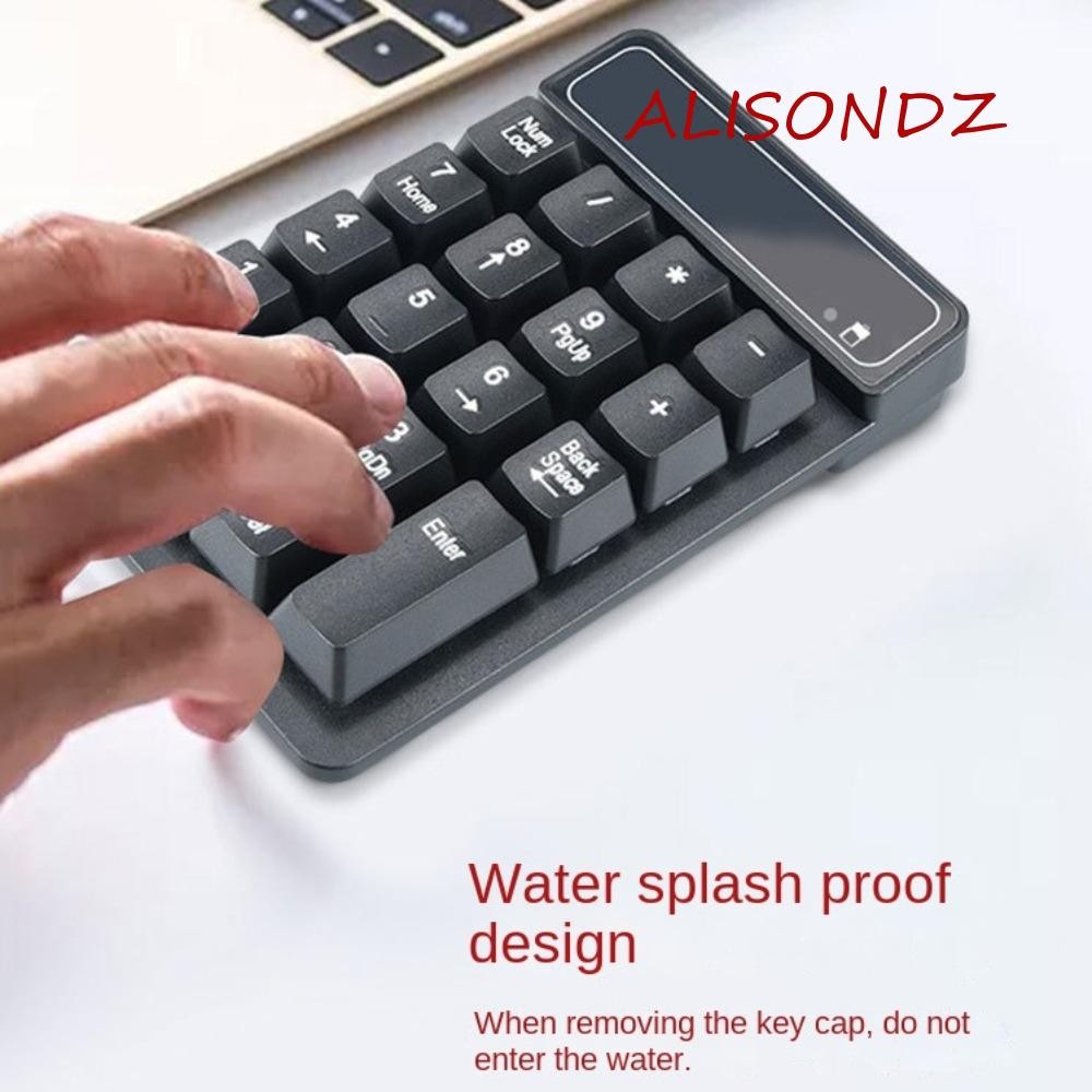 ALISONDZ 2.4G Wireless Numeric Keyboard, 19 Keys Mechanical Feel ...