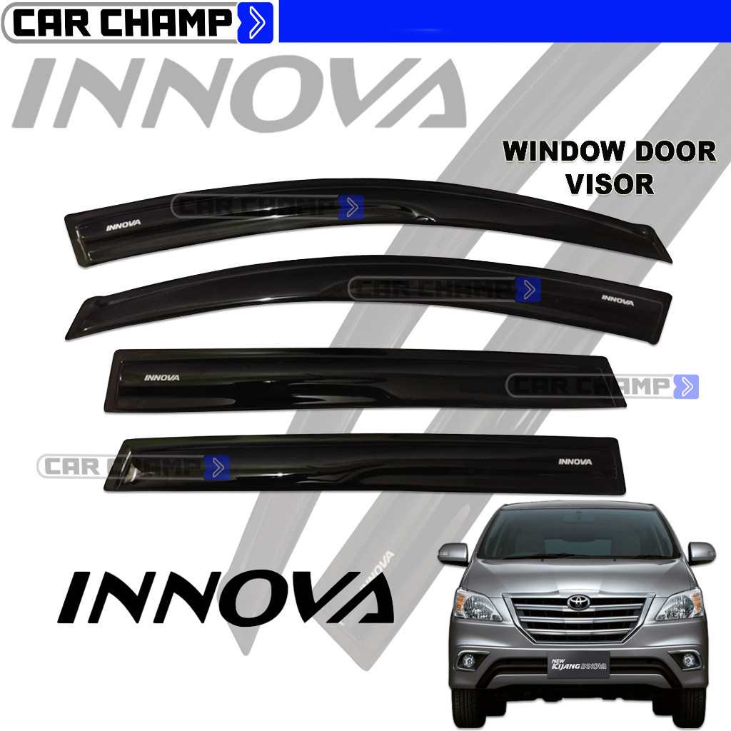 Toyota Innova 2005 to 2015 Window door visor black [INJECTION / OEM ...
