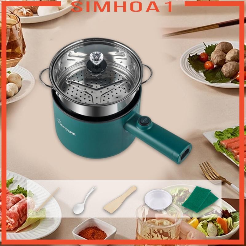 [Simhoa1] Electric Hot Pot Nonstick Saute Pan Portable Boil Dry ...