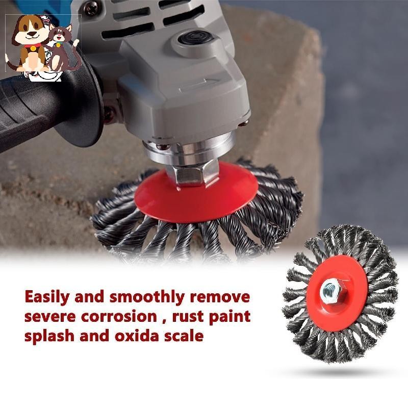 6 Pieces Metal Brush for Angle Grinder, Metal Brush Drill 75 mm and 100 ...