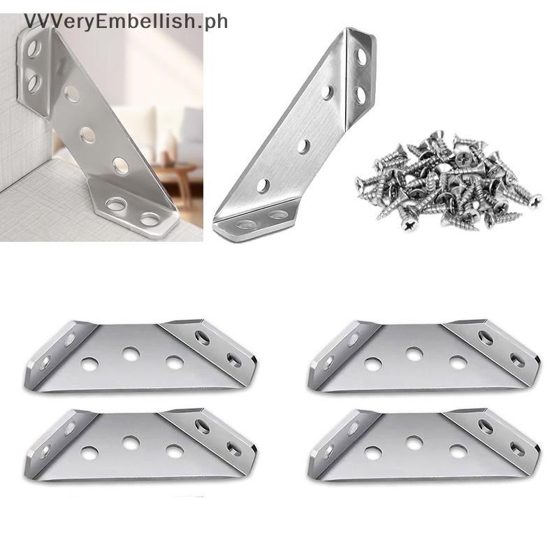 VVVeryEmbellish 12/24PCS Stainless Steel Corner Bracket Furniture ...
