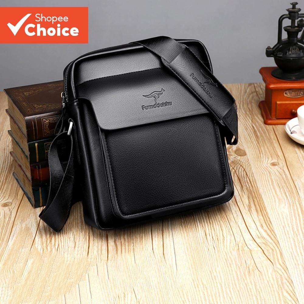Men's Black Business Messenger Bag - Durable Crossbody Backpack For ...