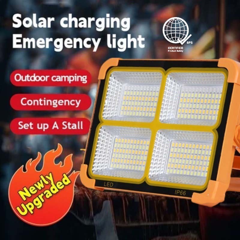 Solar Flashlight Emergency Light Solar 1800W Rechargeable Outdoor ...