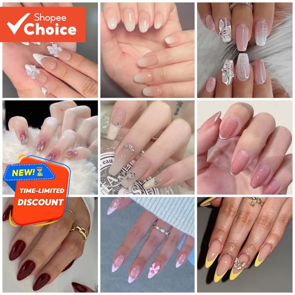 24 pieces/box nail art pieces styles to choose from, low-key luxury to ...