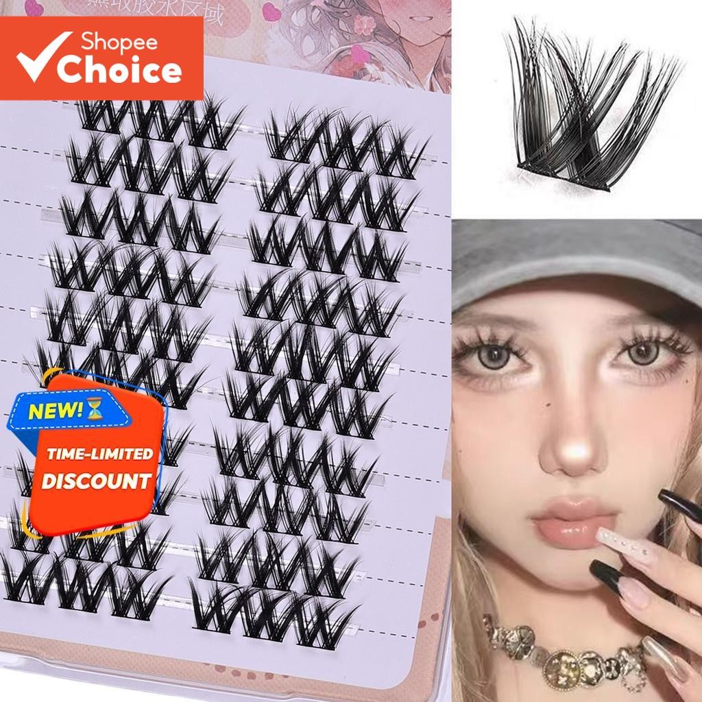 3D Manga Lashes Mink Fur Lash Clusters - Wispy Crossed False Eyelashes ...